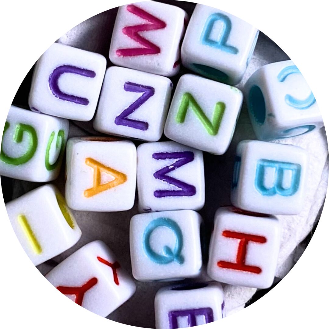 Cubos con Letras Pastel – Manabi Taller